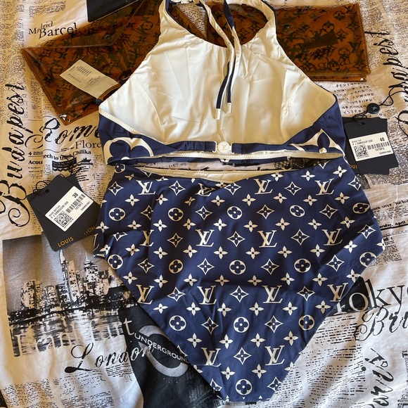 Louis Vuitton | Swim | Louis Vuitton Two Piece Authentic Bathing Suit ...